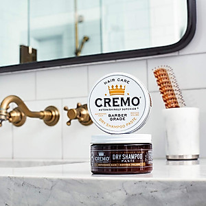 Cremo Barber Grade Dry Shampoo Paste, Refreshes Hair Without Water, 4 Oz