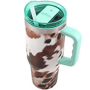 Yukon Outfitters Fit Forty 40oz Double Wall Vacuum Insulated Stainless Steel Tumbler with Reusable Straw & Ergonomic Handle | For Hot or Cold Beverage, Buckle Bunny