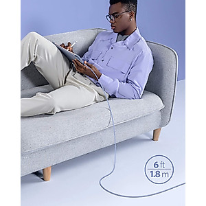 Anker USB-C to Lightning Cable, 641 Cable (Lavender Grey, 6ft), MFi Certified, Powerline III Flow Silicone Fast Charging Cable for iPhone 13 13 Pro 12 11 X XS XR 8 Plus (Charger Not Included)