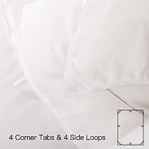 Airensky Goose Down Comforter King Size - White Duvet Insert - Breathable Goose Down & Feather 60oz Filling - Extra Fluffy Thick Cloud Hotel Luxurious Comforters for All Season (106”x90”)