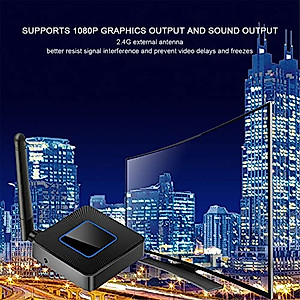 Zunate Wireless HDMI Transmitter Receiver, Wireless WiFi Display Receiver for AirPlay Mirroring OS Systems Miracast Windows Android