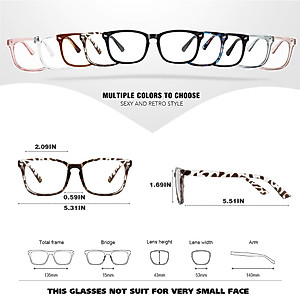 WOWSUN Unisex Stylish Nerd Non-prescription Glasses Clear Lens Eyeglasses Fashion Nerd Glasses Frames Fake Eye Glasses (2 PACK Leopard Black Frame)