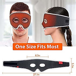 Comfheat USB Sinus Relief Mask Moist Heat Face Heating Pad for Sinus Pressure, Nasal Congestion, Sinusitis, Allergies, Stress, 3 Heat Settings, Warm Compress Therapy for Car Travel (Non-Rechargeable)