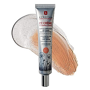 Erborian Color Correcting CC Cream with Centella Asiatica, Tan (Dore) - Light Multi-Purpose Facial Concealer with Illuminating Finish Soothes & Hydrates - SPF Korean Skincare Skin Perfector - 1.5 Oz