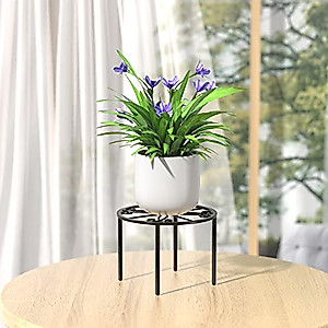 bussdis 1 PCS Plant Stand, Heavy Duty Metal Stand Decorates Plants, Flower Pot Stand against rusting，Round Plant Rack for Room Indoor and Outdoor Courtyard,Gardens.