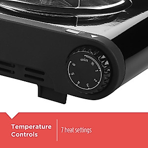 BLACK+DECKER SB1001B Single-Burner Portable Buffet Range, Black