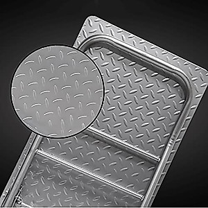 Platform Trucks Flatbed Cart Metal Platform Truck with 360 Degree Swivel Wheels and Foldable Handle for Iron Items Transport Large Load Capacity Push Cart Push Cart