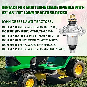 OTDSPARES Replaces 285-851 Spindle Assembly GY20962 GY21098 GY20454 42" 48" Deck - for John Deere D100-D160, LA100-LA165, X110, X120