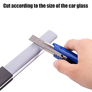 Naitmsad Retractable Windshield Sunshade, Black, Fabric, Roll Up, Extra Large (46cm/18.1in), Car Compatible