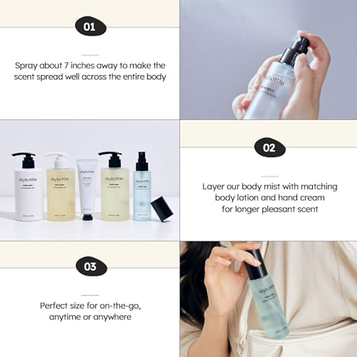 skybottle Hair & Body Mist, Lasting Fragrance with Vanilla Gourmet Scent, Travel Size Perfume and Body Spray, Hygiene Essentials for Women, Girls Valentine Gift, 3.4 Fl. Oz