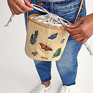 Vera Bradley Women's Straw Crossbody Purse, Turtle Dream, One Size