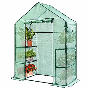 VIVOSUN 57 x 29 x 77-Inch Mini Walk-in Green House with Windows and Anchors, Plant Garden Hot House