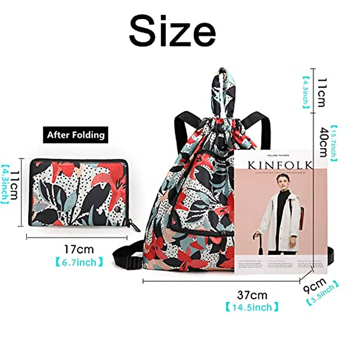 Classic legend Folding Backpack Women Fashion Waterproof Portable Lightweight Travel Sports Shopping Ultra Light Leisure Bag Day Pack (Khaki)