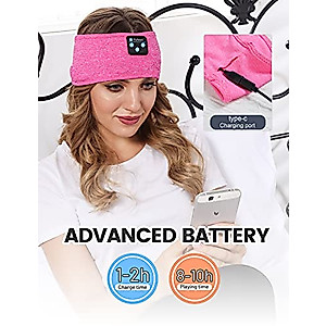 Fulext Sleep Headphones Bluetooth Sleeping Headband, Sleeping Headphones Music Sports Headband, Ultra-Soft Headphones Headband for Side Sleepers, Sleeping Gifts for Men Women