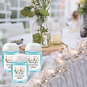 Hand Sanitizer Labels Thank You for Showering Our Little One with Love Stickers, Baby Shower Favor Stickers, Safari Baby Shower Party Favors.