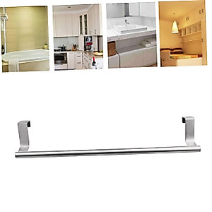 CHILDWEET 2 Pcs Towel Hanger Towel Hanging Rack Stainless Steel Rack Door Organizer Bar Organizer