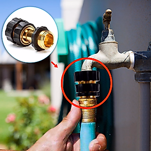 Garden Hose Quick Connector, 3/4 Inch Male and Female Garden Hose Fitting Quick Connector, 6 Set