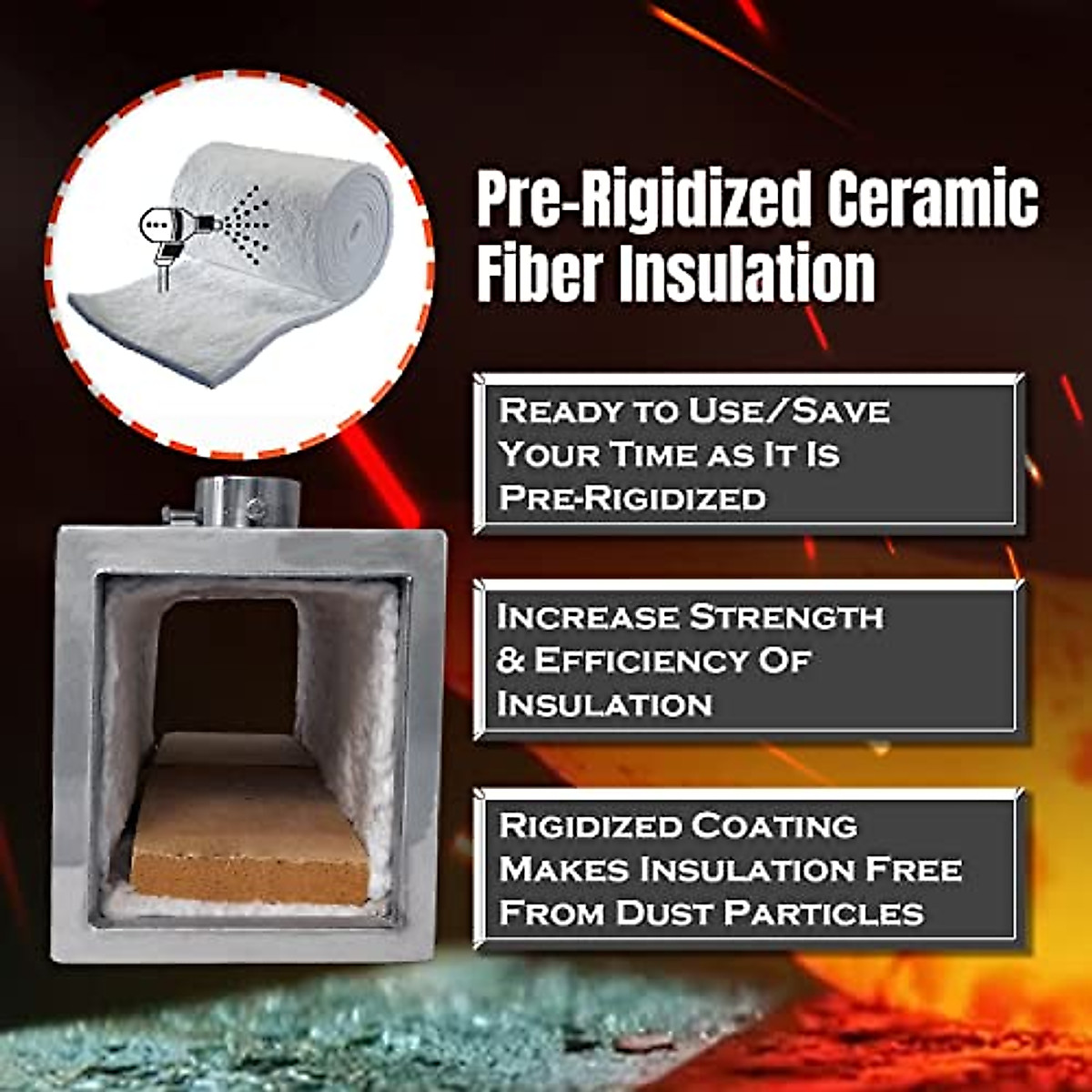 Simond Store Double Burner Propane Forge with Two Doors, 2600 F Rated, for Blacksmithing, Knife Making, Forging Tools and Equipment – Stainless Steel Rectangle Shape