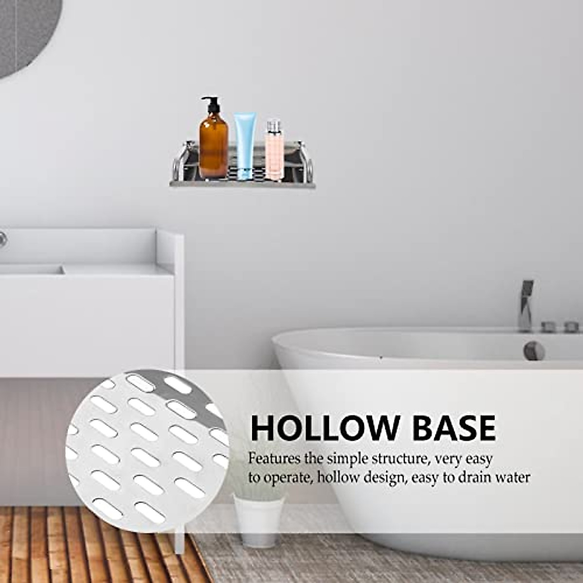 Rustic Wall Shelves Hanging Floating Shelves 1 Set Storage Rack Bathroom Wall- Mounted Shelf Practical Storage Shelf for Home Metal Floating Shelves Bathroom Wall Shelves