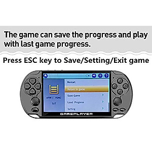 New 5.1 inch 32GB Retro Handheld Video Game Console Built-in 7600 Games for Multiple simulators Portable Game Console mp3/4 av-Out(Black)
