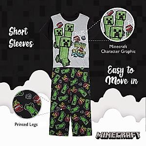 Minecraft Boys' Cotton Pajama Set, Have A Blast, 6