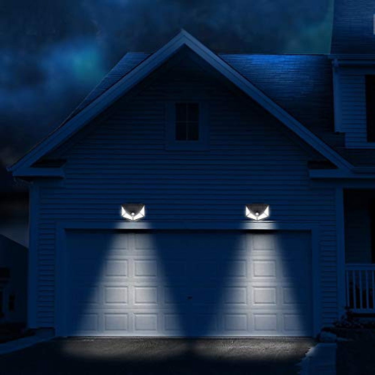 3 Modes LED Solar Light Outdoor Solar Lamp PIR Motion Sensor Wall Light Waterproof Solar Powered Sunlight for Garden Decoration 1 pc (2 pcs)