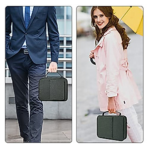 Bible Covers for Men & Women, Bible Case Carrying Church Bag with Book Stand, Bible Bag with Handle, Zipper and Multi-Pockets for Scripture Study Bible Protector, Deep Gray (Patent Pending)