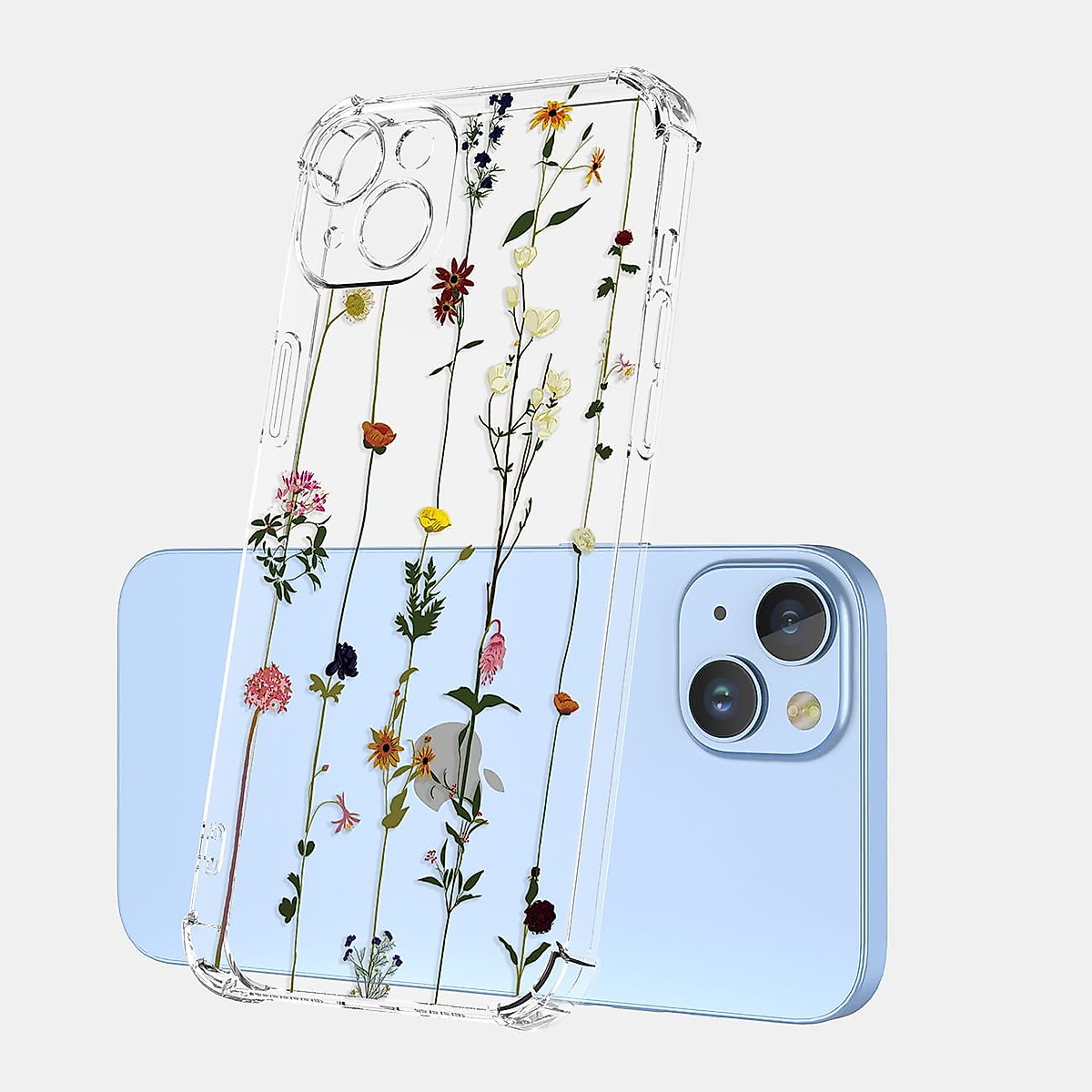 GTBDEKI Phone Case for Xperia 10 III Case, Sony 10 III Lite XQ-BT52 XQ-BT44 Case, Clear Case with Flower Garden Patterns Protective Phone Cover for Sony Xperia 10 III Floral Garden