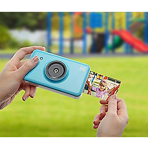 KODAK KOD-MSW Mini Shot Wireless Instant Digital Camera & Social Media Portable Photo Printer, LCD Display, Premium Quality Full Color Prints, Compatible w/iOS & Android (White)
