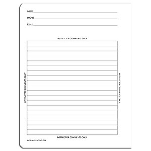 BookFactory Note Taking Notebook/Student Note Taker Carbonless Notebook, 50 Sets of 8 1/2" x 11" Pages - 100 Sheets Total - [Wire-O Bound] (LOG-050-7CW-D (NoteTaking))