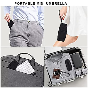 LEAGERA Mini Umbrella For Purse - Canopy Diameter 35inch, Small Travel Umbrella Compact Mini Waterproof Umbrellas for Rain, Suitable for Women Purse and Pocket, Manual Opening