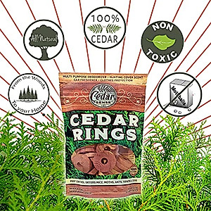 Cedar Sense Cedar Rings & Balls - 30 & 60 Pack Combo Save $$$ When You Buy 2 Combined - Cedar Blocks for Clothes Storage - Cedar for Closets - Closet Freshener - Cedar for Hangers