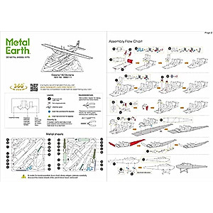 Metal Earth Fascinations Cessna 182 Floatplane 3D Metal Model Kit Bundle with Tweezers