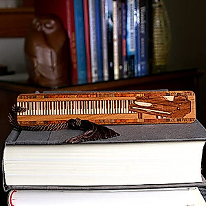 Piano Musical Instrument Engraved Wooden Bookmark - Also Available with Personalization - Made in The USA
