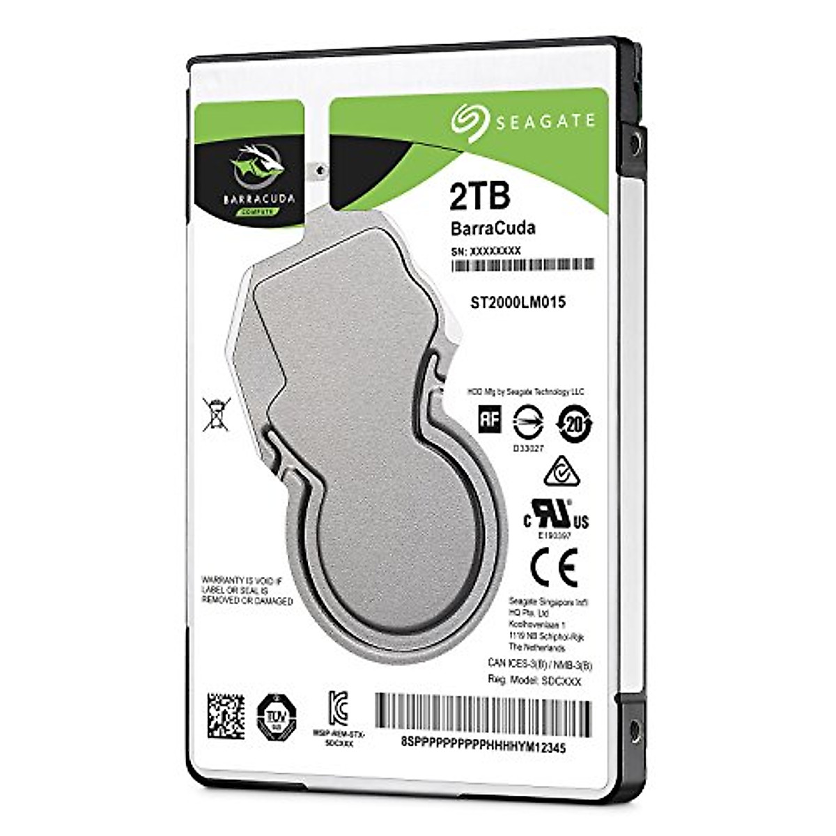 Seagate 2TB BarraCuda SATA 6Gb/s 128MB Cache 2.5-Inch 7mm Internal Hard Drive (ST2000LM015)