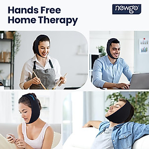 NEWGO Wisdom Teeth Head Wrap - Jaw Ice Pack for Face Oral Surgery, FSA/HSA Eligible with 4 Hot/Cold Gel Pack for TMJ, Tooth Extraction, Tonsillectomy Recovery