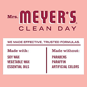 MRS. MEYER'S CLEAN DAY Soy Tin Candle, 12 Hour Burn Time, 3 Pack, Made with Soy Wax and Essential Oils, 2.9 oz, Rose