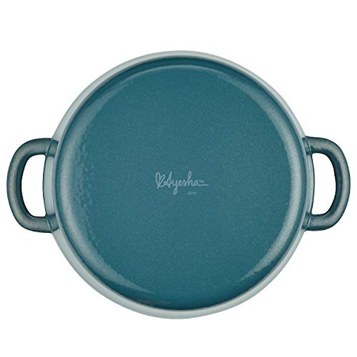 Ayesha Curry Cast Iron Enamel Casserole Dish/ Casserole Pan / Dutch Oven with Lid - 6 Quart, Twilight Teal
