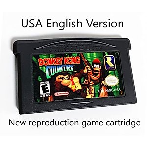 Donkey Kong Country Game Cartridge Card, Super Combo Classic Gameboy Advance Collection, 32 Bit Retro Video Game, 【English Version】, for GBA/ GBM/ GBA SP/ NDS/ NDSL All Version Console