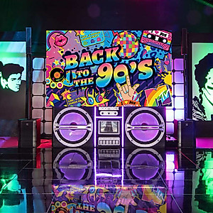 Retro 90s Banner for Parties | DPKOW 1990s Backdrop | Vibrant & Durable
