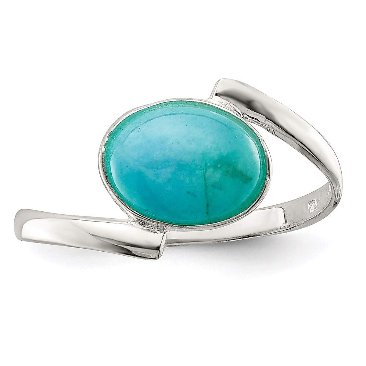 925 Sterling Silver Oval Shape Amazonite Ring Fine Jewelry For Women Gifts For Her, Size 6
