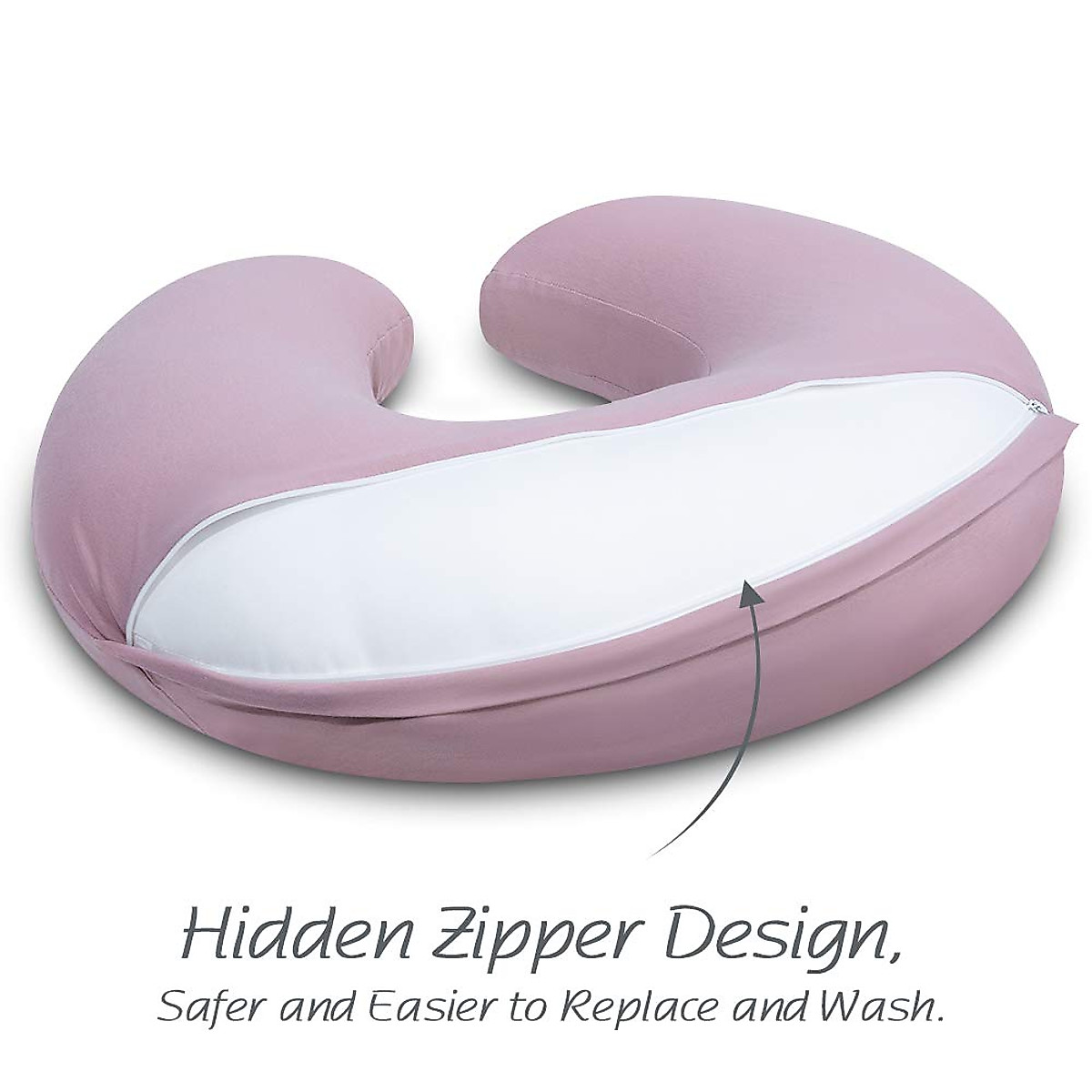 NiSleep Nursing Pillow with 2 Covers, Feeding Pillows for Breastfeeding, Baby Nursing Pillow, Machine Washable