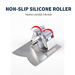 4 Pack Mop Broom Holder Racks 304 Stainless Steel Self Adhesive Heavy Duty Wall Mounted Mop Organizer Storage Clip Multi-Used for Garage Kitchen and Bathroom