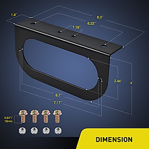 Nilight 6Inch Oval Trailer Tail Light with flush Mount Grommets Plugs w/Mounting Brackets 2PCS Red Waterproof Stop Brake Turn Trailer Lights for RV Truck, 2 Years Warranty