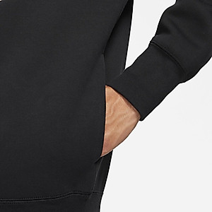 Nike Men's Swoosh Tech Fleece Pullover Hoodie (Standard, Large, Black)