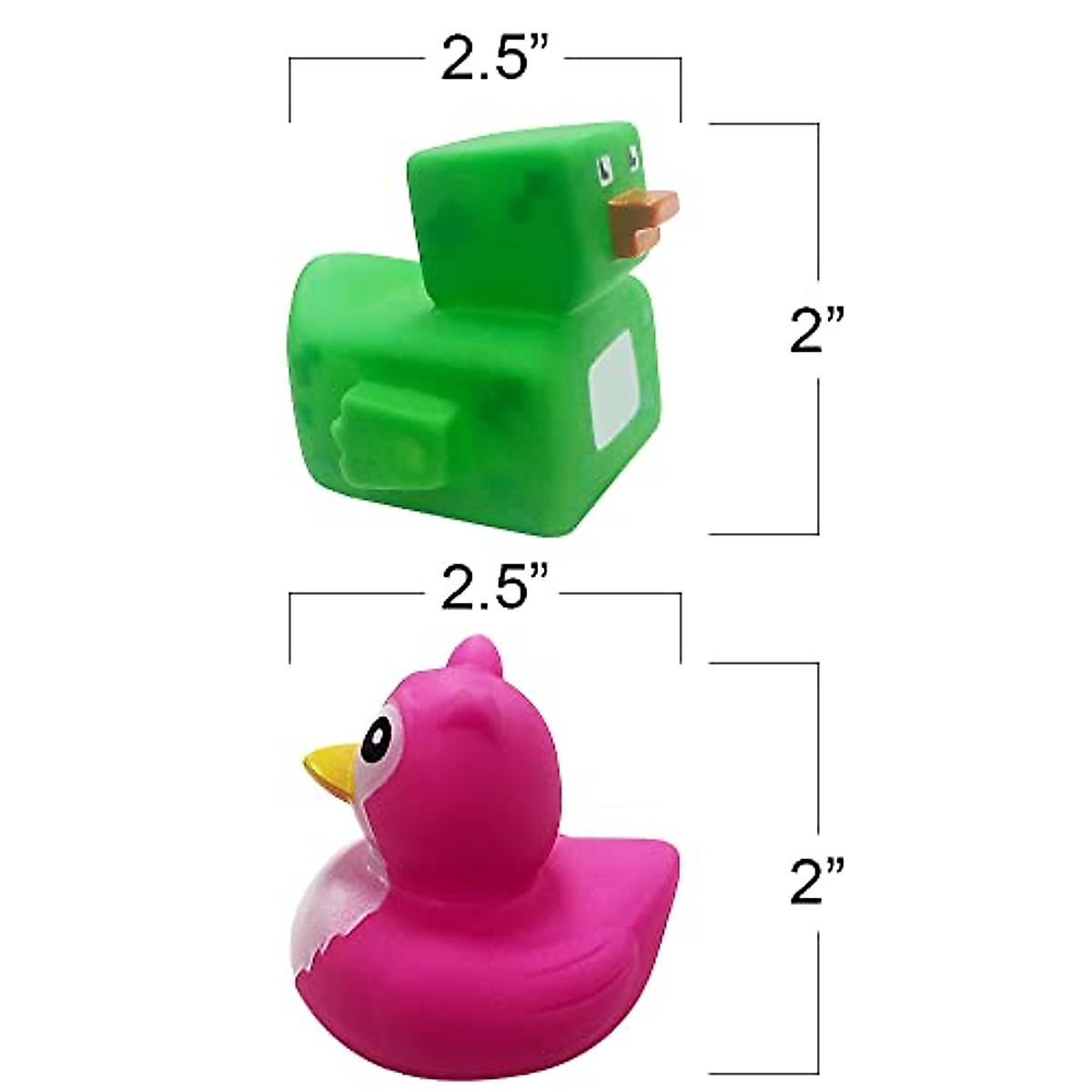 ArtCreativity Assorted Rubber Duckies for Kids and Toddlers - Pack of 12 Cute Duck Bath Tub Pool Toys in Multiple Characters, Fun Carnival Supplies, Birthday Party Favors for Boys and Girls