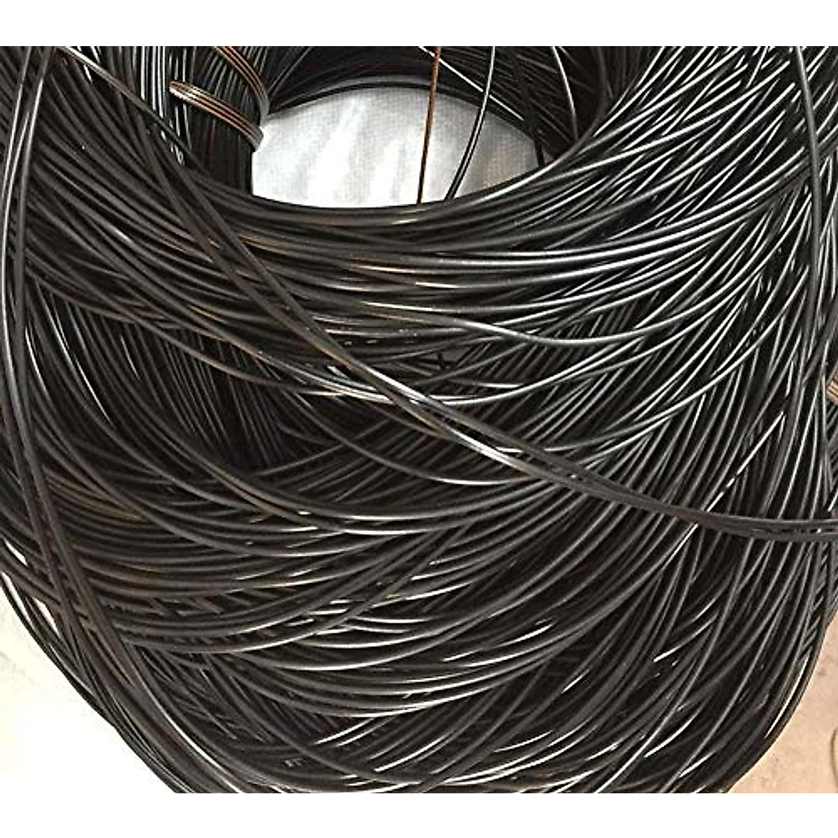 Synthetic Black Woven Round Rattan, PE Plastic Round Rattan, Woven Repair Rattan Chair, Woven Wicker Suitable for Woven Repair Chair, Table, Storage Basket (Black)