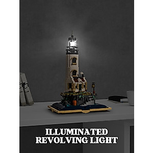 GOTIMON Island Lighthouse Tower Magic Book Building Block Sets,Model Building Kit Gift for Adults and Kids (1016 PCS)