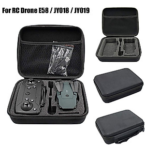 Toxz for RC Drone E58 / JY018 / JY019 Foldable RC FPV Drone Portable Handbag Carrying Bag Box Bag,High-Strength Composite Material,Soft Grip,Foam Protect,with Mesh Pocket