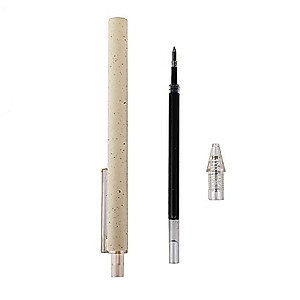 Gel Pens for Note Taking 12PCS RIANCY Black Ink Fine Point Pen Black Gel Pens Quick Dry Ink 0.5mm Smooth Writing Pen for Home Office Art Back to School Supplies (Cream)